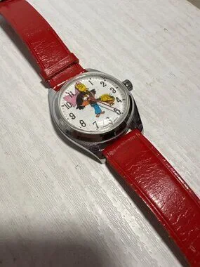Swiss | Jewelry | Lemon Drop Watch Swiss Red Band Unique Retro Unisex ...